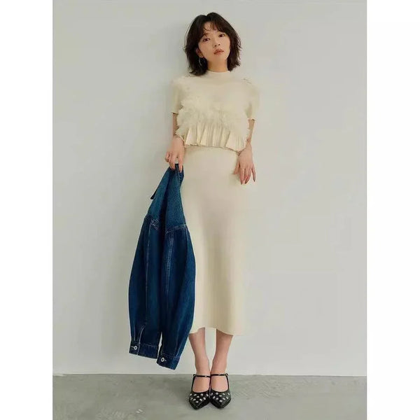 Japanese Two-Piece Dress - Frill Top and Matching Dress – Stefani Studio